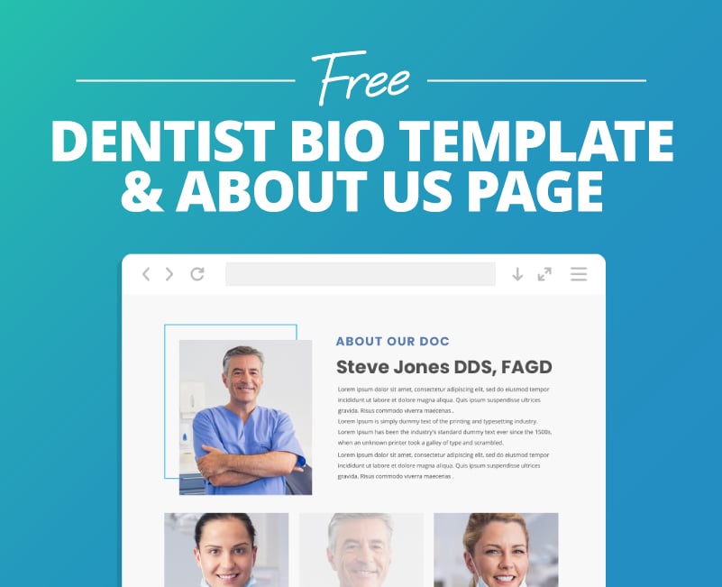 Free Dentist Bio Template For Cosmetic Dentists